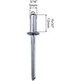 CERPXFF-(Pack of 100) 3/16" x 9/16" (5.0 x 14 mm) Blind Rivets Open ...