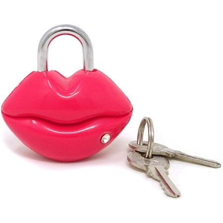 ICHUDAN Sex Red Lip Lock Padlock with Keys for Suitcases, Backpacks and ...