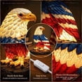 Beforeyayn Stained Glass Bird Wall Lamps, Patriotic Flag Shaped Lamp ...