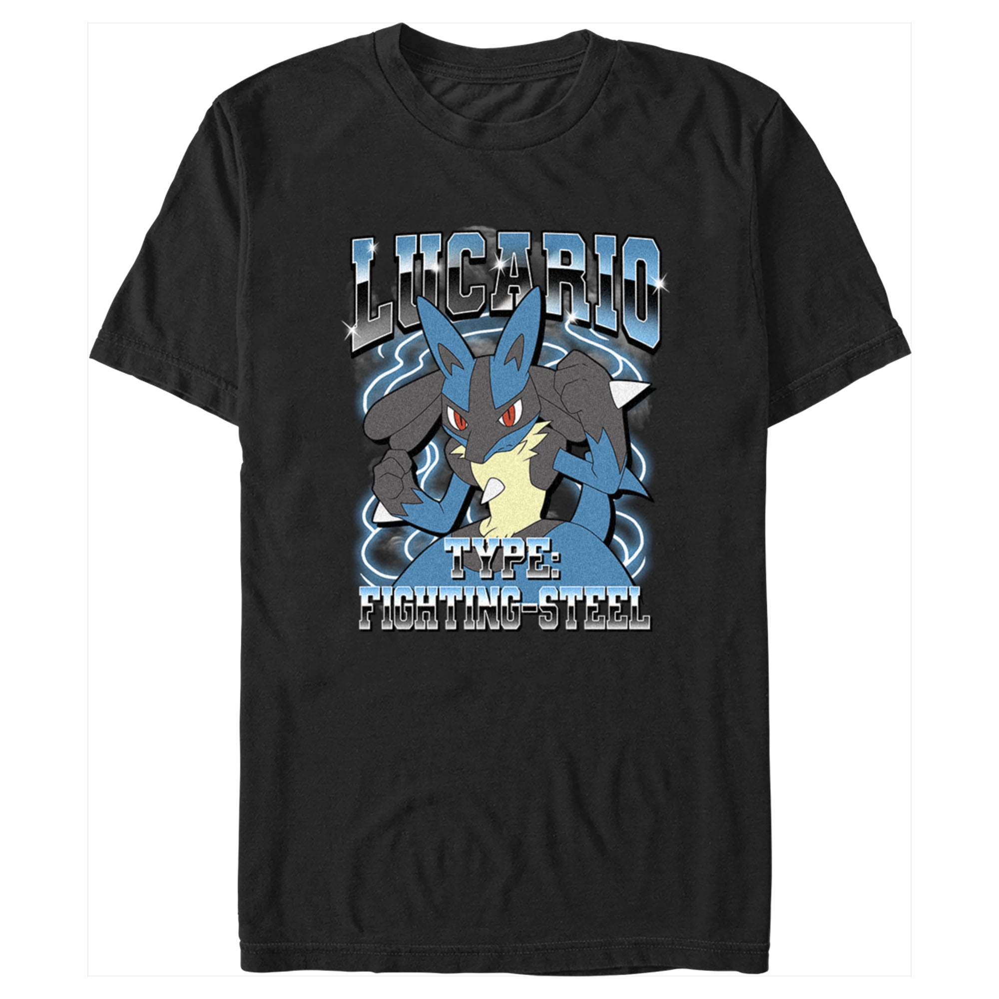 Men's Pokemon Lucario Type: Fighting-Steel Graphic Tee Black Medium ...