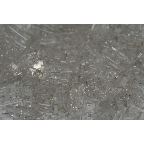 IMEX 1x2x1/3rd Stud Clear Interlocking Building Bricks 200 Pack ...