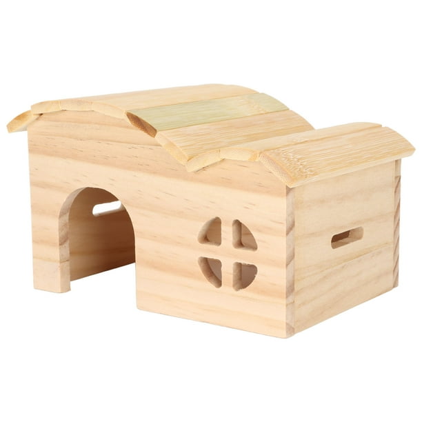 Wooden Hamster Hideout, Large Space Comfortable Bottomless Hamster ...