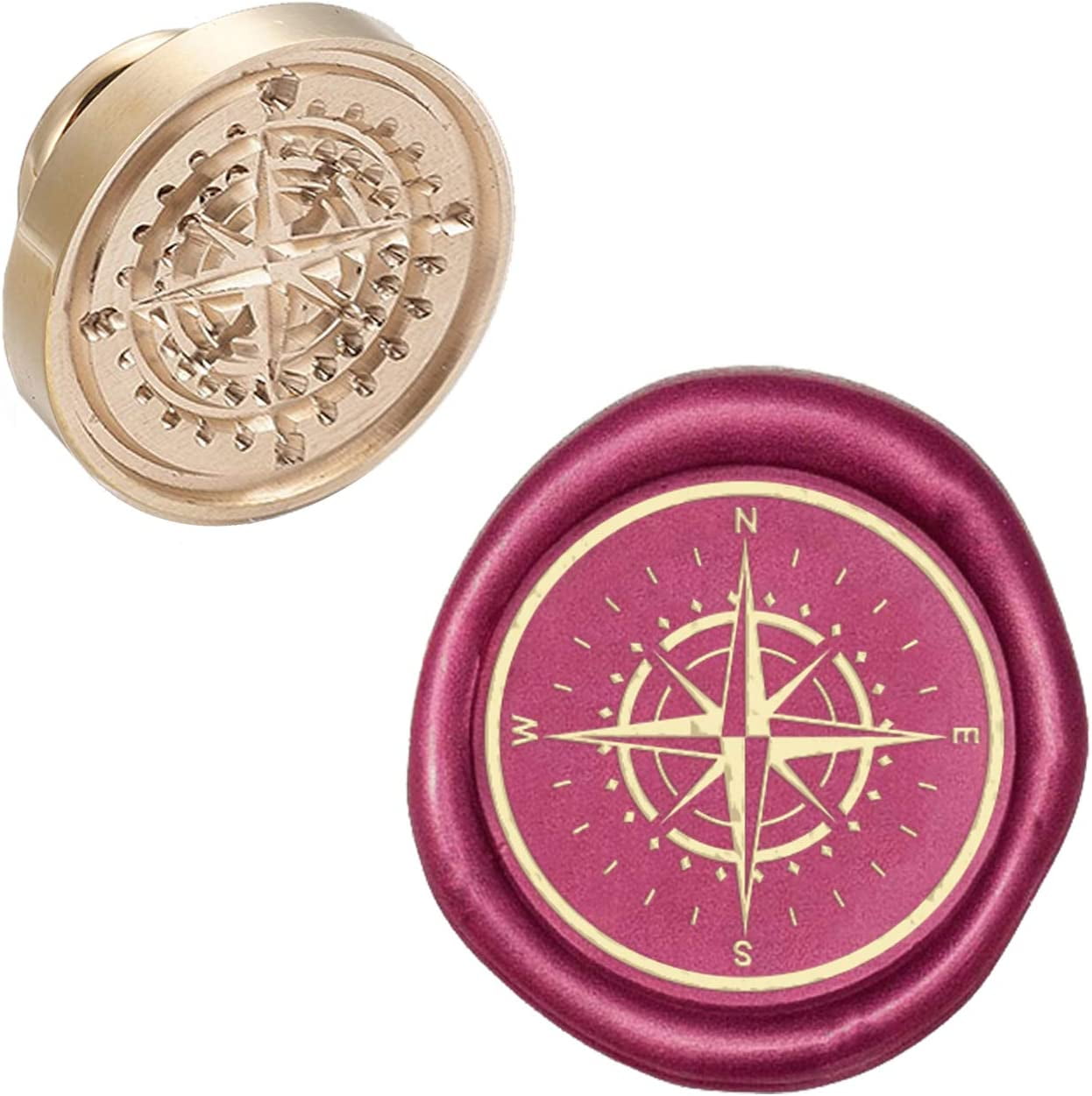 1pc Wax Seal Stamp Head Compass Sealing Brass Stamp Head Olny ...