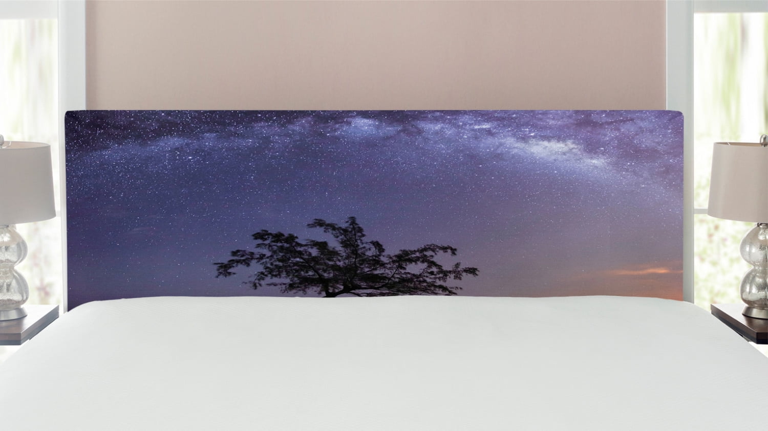 Nebula Headboard, Tree and Milky Way Outer Space Galaxy Stars Theme ...
