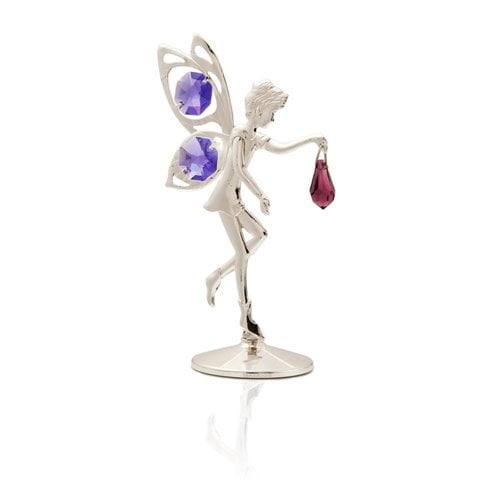 Silver Plated June Fairy Birthstone with Alexandrite Crystals - Walmart.com