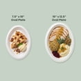 FPN Disposable Oval Plates, Small, 125-Pack, Sugarcane, Microwave ...