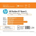 HP Pavilion 15.6" FHD, AMD Ryzen 7-5700U, 8GB RAM, 512GB SSD, Horizon Blue, Windows 11, 15 ...