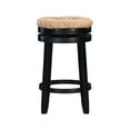 Home Square 25.5" Wood Swivel Counter Stool in Black - Set of 3 ...