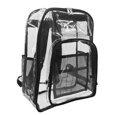 K-Cliffs Large Rolling Clear Backpack Heavy Duty Bookbag See-thru ...