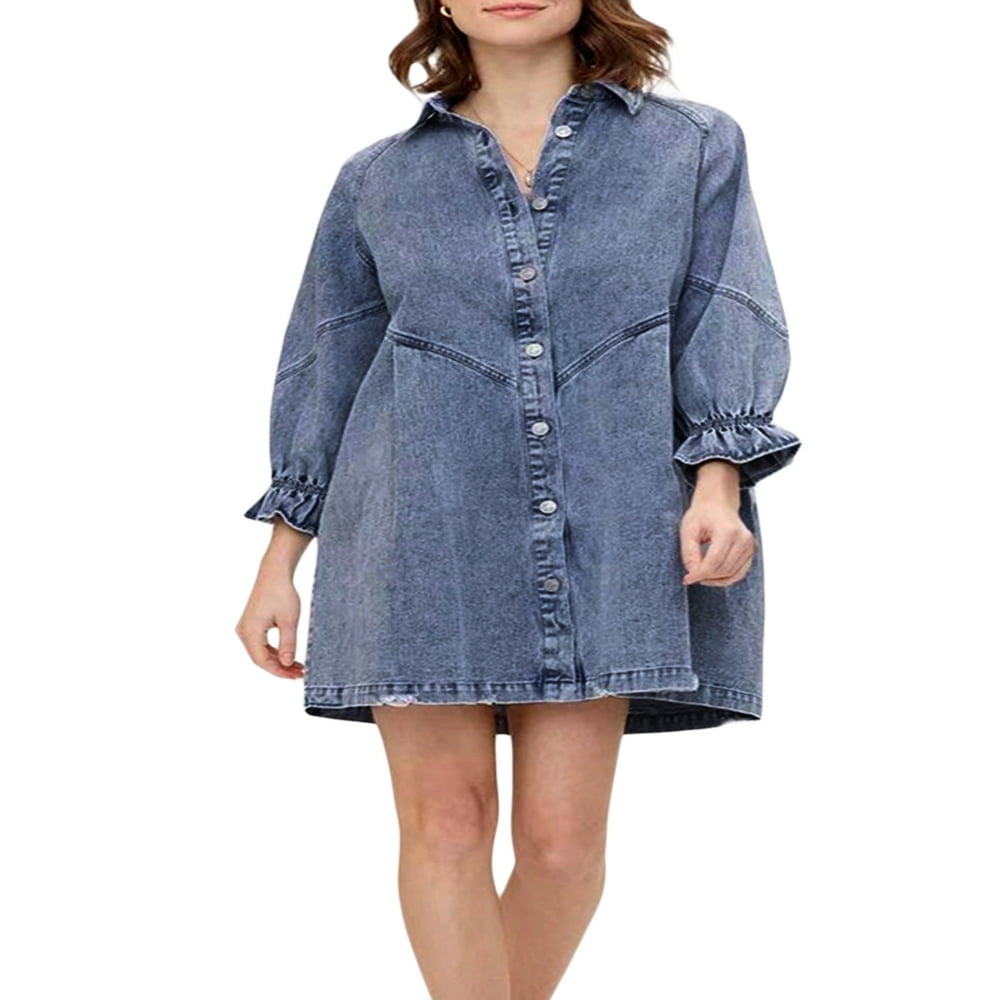 Click here for Generic Women‘s Oversized Vintage Denim Dresses Bu... prices