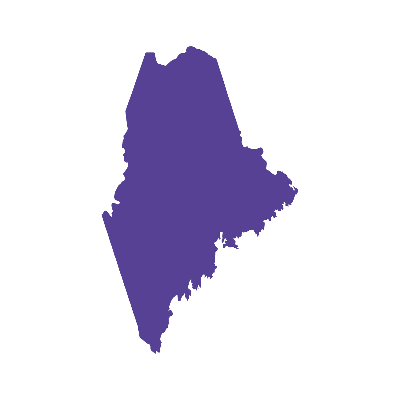 Maine Shaped Sticker Decal Die Cut - Self Adhesive Vinyl - Weatherproof - Made in USA - Many ...