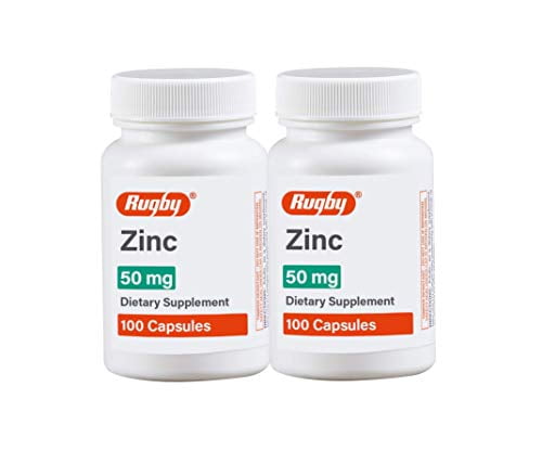 Rugby Zinc 50 mg 100 Count Capsules (Pack of 2) - Walmart.com