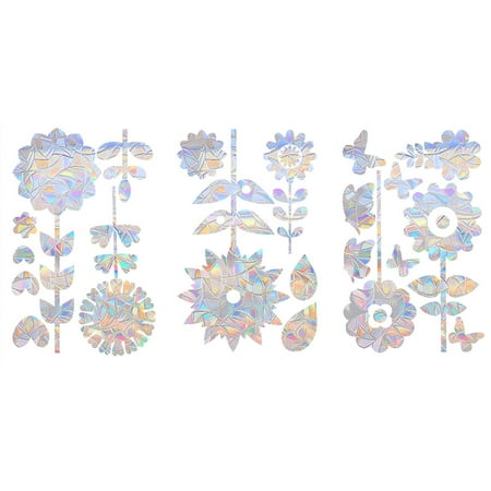 Pack of 3 Window Stickers Static Visual Indoor Glass Traceless Bedroom ...