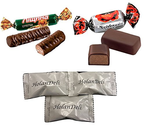 Ukrainian Assorted Chocolate Candy by Roshen 1lb (Leshchina, Chervoniy ...