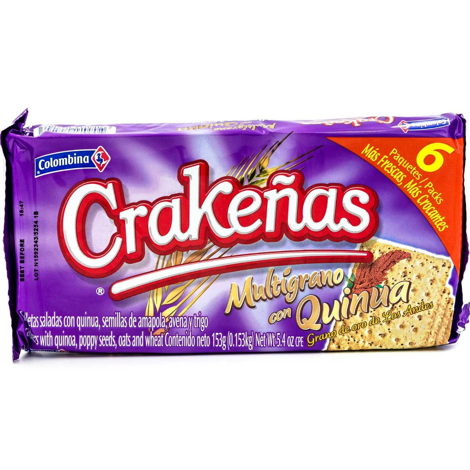 Colombina Crackers, Multigrain with Quinoa, 5.4 Oz - Walmart.com