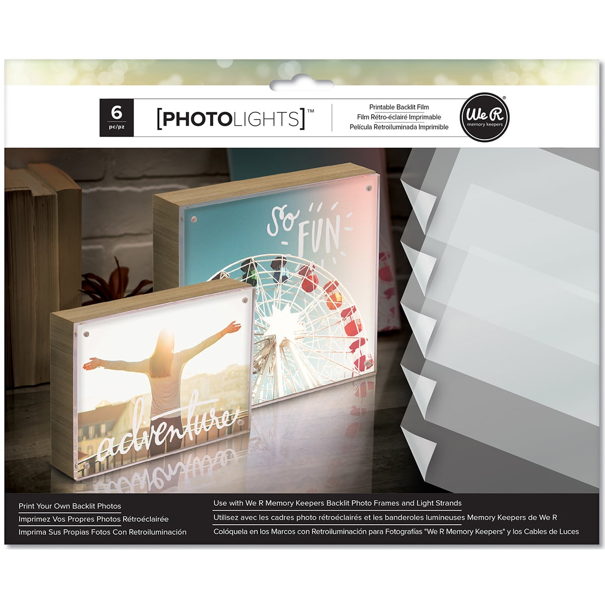 We R PhotoLights Printable Backlit Film Paper 8.5"X11" 6/Pkg - Walmart.com