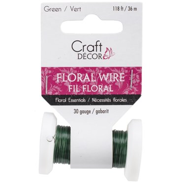 FloraCraft 26 Gauge Floral Wire 270 feet Green - Walmart.com