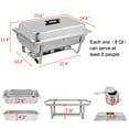 Ktaxon 8 Quart Chafing Dish Set, Stainless Steel Buffet Warmer, 2 Half ...