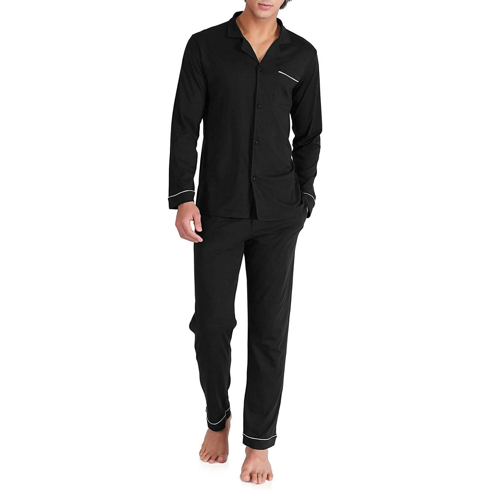 Click here for Leining Mens 100 Cotton Long Button-Down Sleepwear... prices