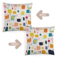 Abstract Colorful Squares Pillow Case 18"x18" Geometry Abstract Art ...