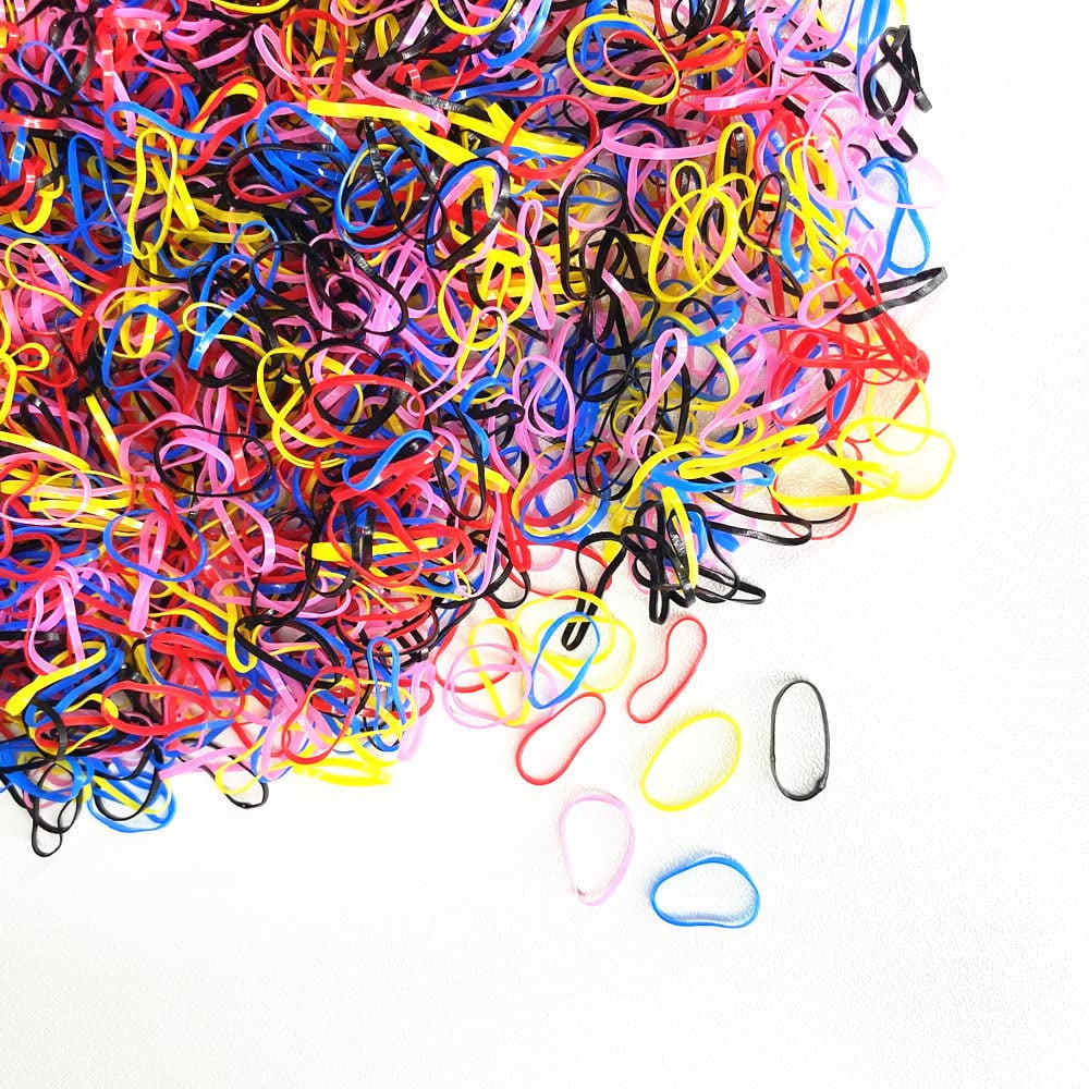 2500pcs Colorful Small Rubber Bands Hair Elastics Rubber Bands for ...