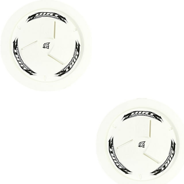 Dirt Defender 15 x 8 Vented Wheel Covers Mud Covers White 2 Pack ...