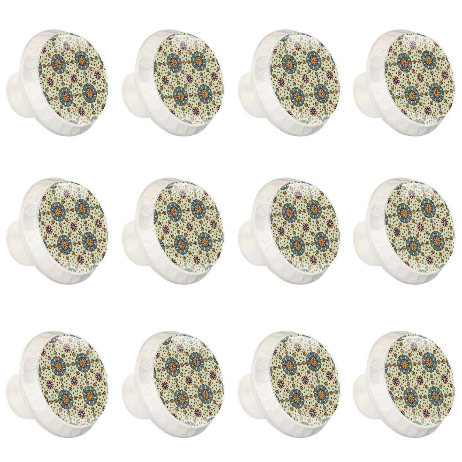 12 Pcs Mandala Boho Indian Knobs for Kitchen Cabinet Cupboard Dresser Bookcase Drawer Pulls ...