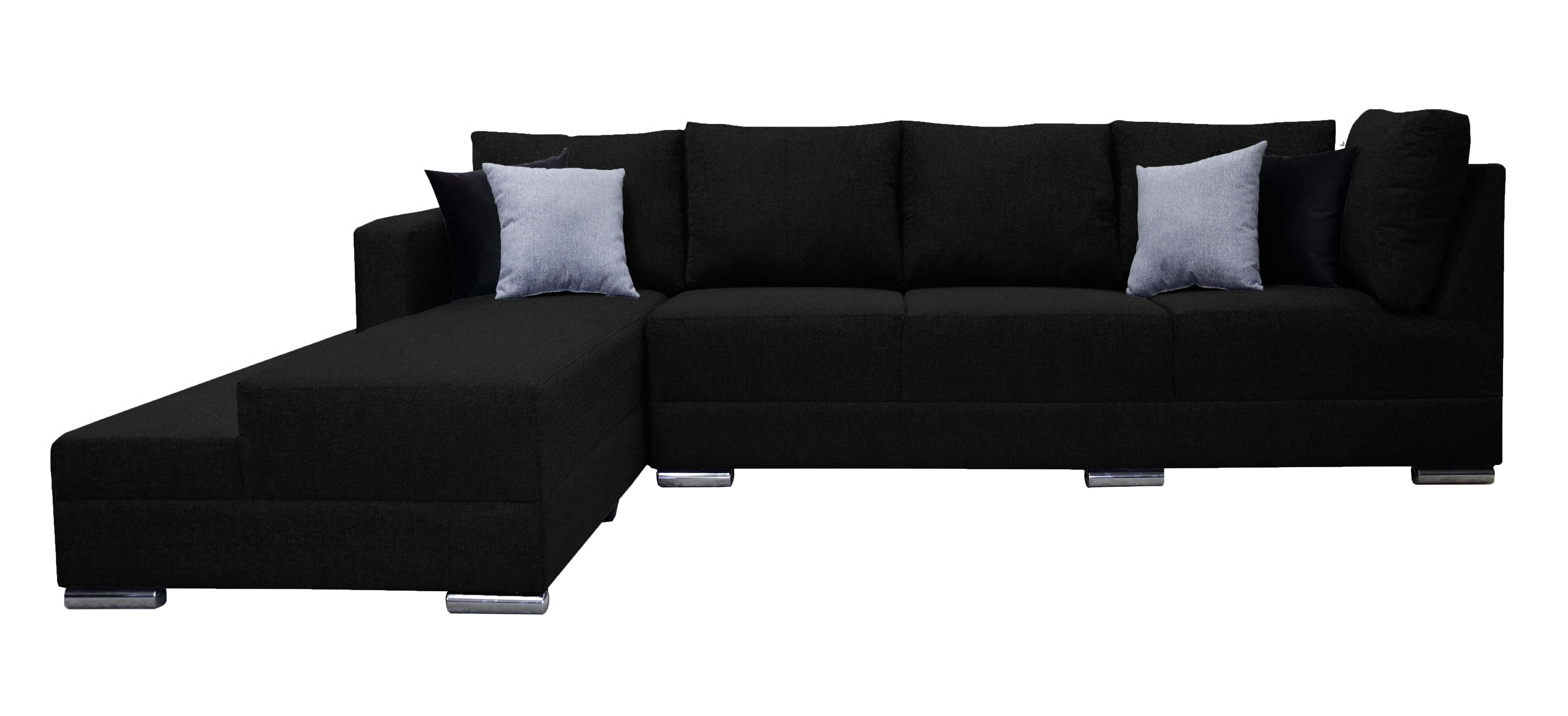 Sala esquinera El Bazar Store Aquiles Negro 315x200 cm Lino nacional ...