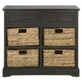SAFAVIEH Herman Wood Cabinet Furniture, 2-Drawer Storage Unit with 4 ...