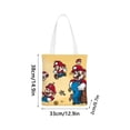Classic Gaming Canvas Tote Bag - Large Capacity Reusable Grocery & Book ...