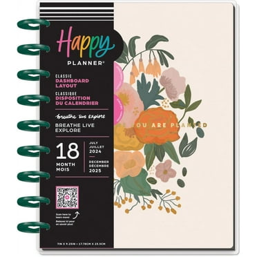 Happy Planner 18-Month Dated Medium Planner 7.75"X9.75"-Big Plans, Jul ...