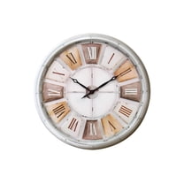 Clocks - 30" Round - Large Oversized - Wall Clock - Brown Plastic Frame ...
