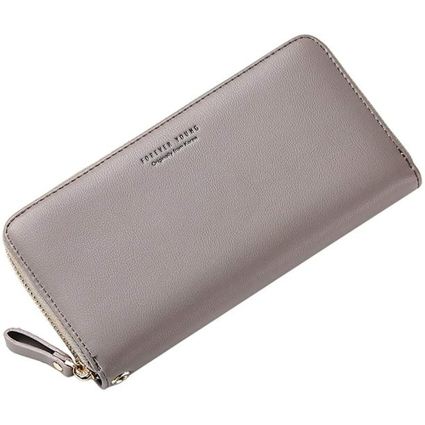 Wallet Leather Women Wallet Large Wallet Women With Zipper Gold Wallet ...