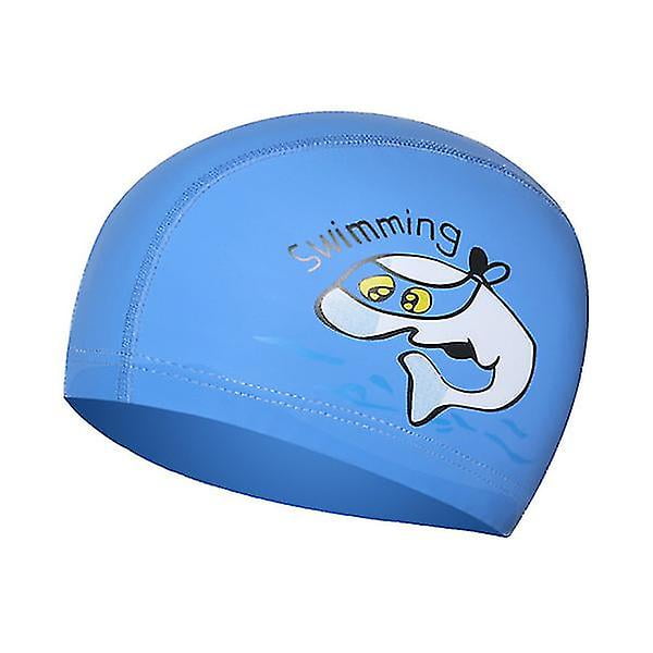 Cartoon Swimming Cap Boys Girls Pu Children Waterproof Swimming Caps ...