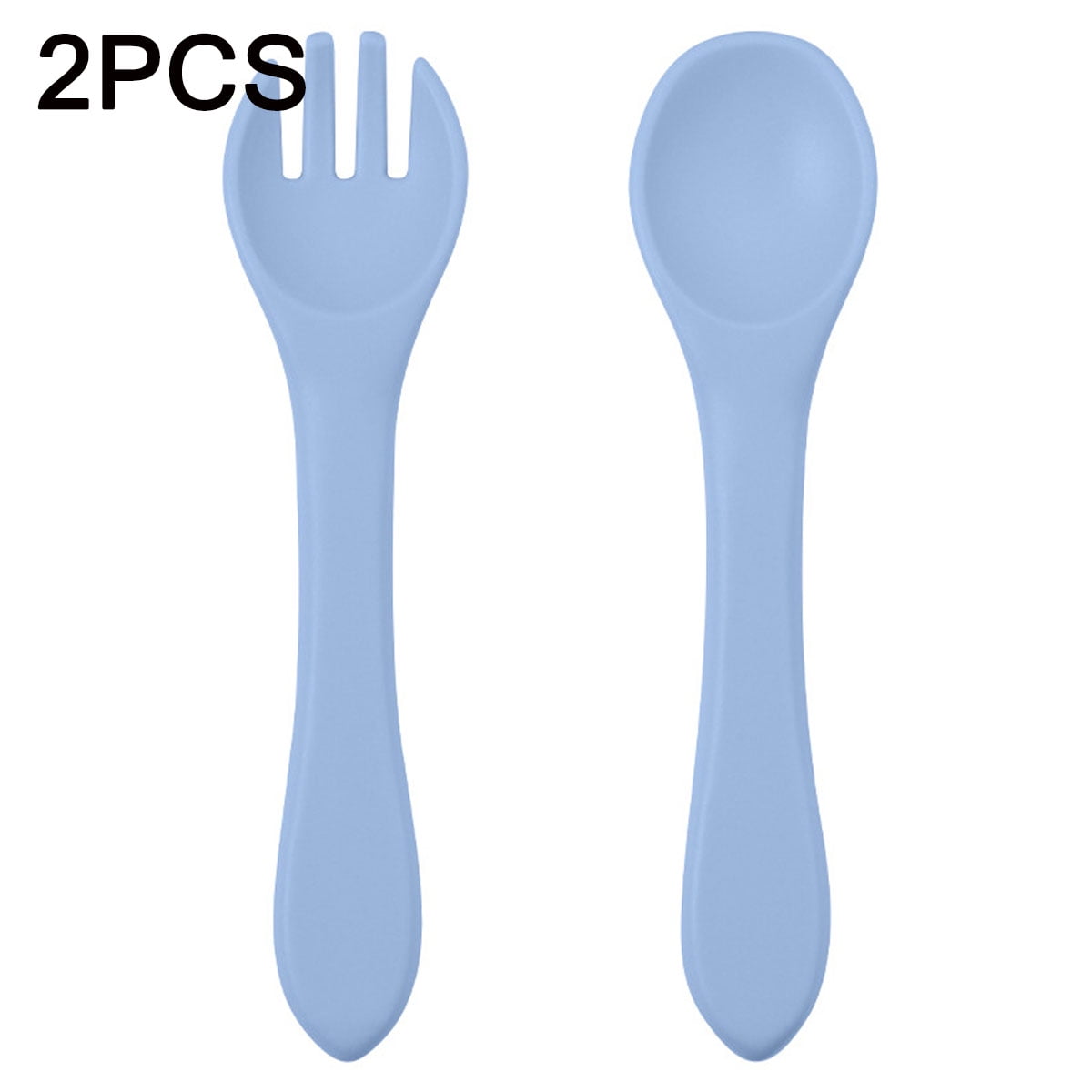 2pcs Silicone Baby Spoon Set, Baby First Stage Feeding Spoon, Easy To ...