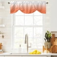 Abstract Art Tie Up Valance Curtains Classic Orange Line Gradient ...