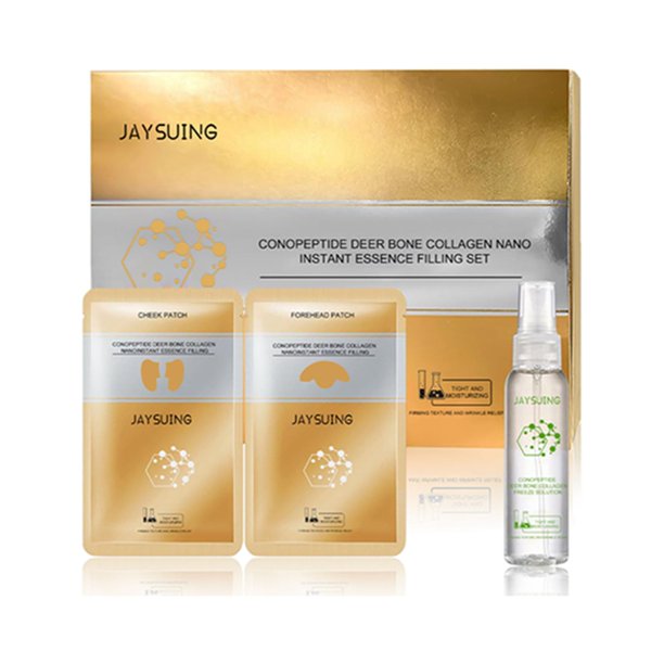Opperiaya Conopeptide Deer Bone Collagen Nano Instant Essence Filling Set, Anti-Wrinkle Pore ...