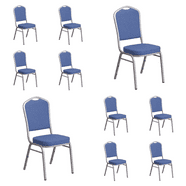 (10 PACK) Square Back Banquet Dining Chair with Black Vinyl ...