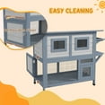 PawHut 2 Tier Wooden Outside Cat House, Multi-Entrance Weatherproof ...