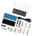 4 Digit Diy Digital Led Clock Kit Auto Display Timetemperature Electronic Diy Kit Clock Blue