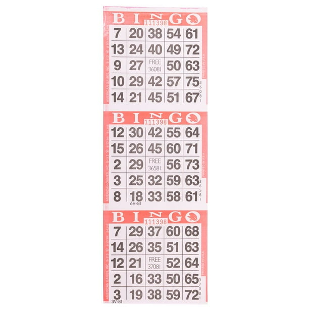 Disposable Bingo Cards