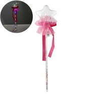 FlashingBlinkyLights Pink Magic Spinning Long Handle Light Up Princess ...