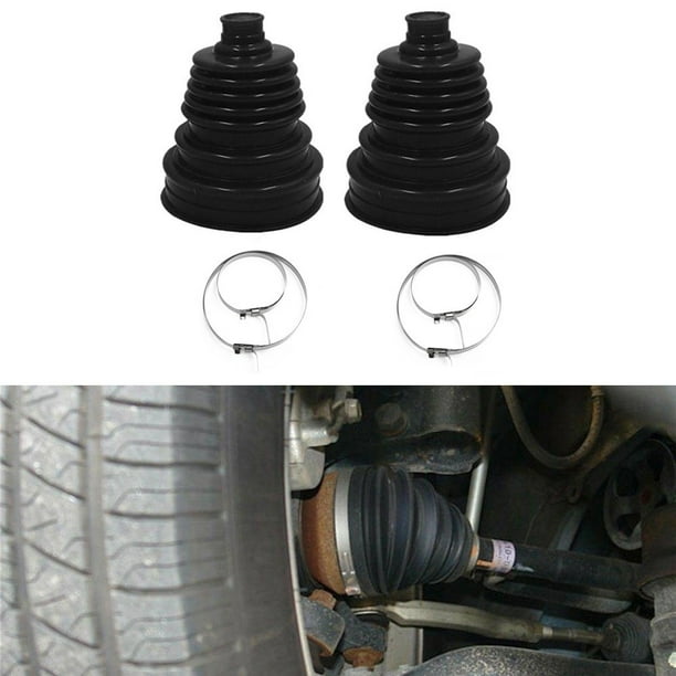 140mm*86mm CV Boot Joint Black W/ Clips 2pcs Car Constant Shell Durable ...
