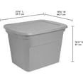 Sterilite 18 Gal Storage Tote, Stackable Bin with Lid, Plastic ...
