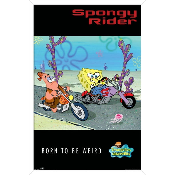 Nickelodeon Spongebob - Biker Wall Poster, 14.725" x 22.375", Framed ...
