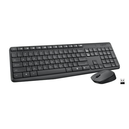 Logitech MK550 USB Cordless Ergonomic Wave Keyboard & Mouse Combo with ...