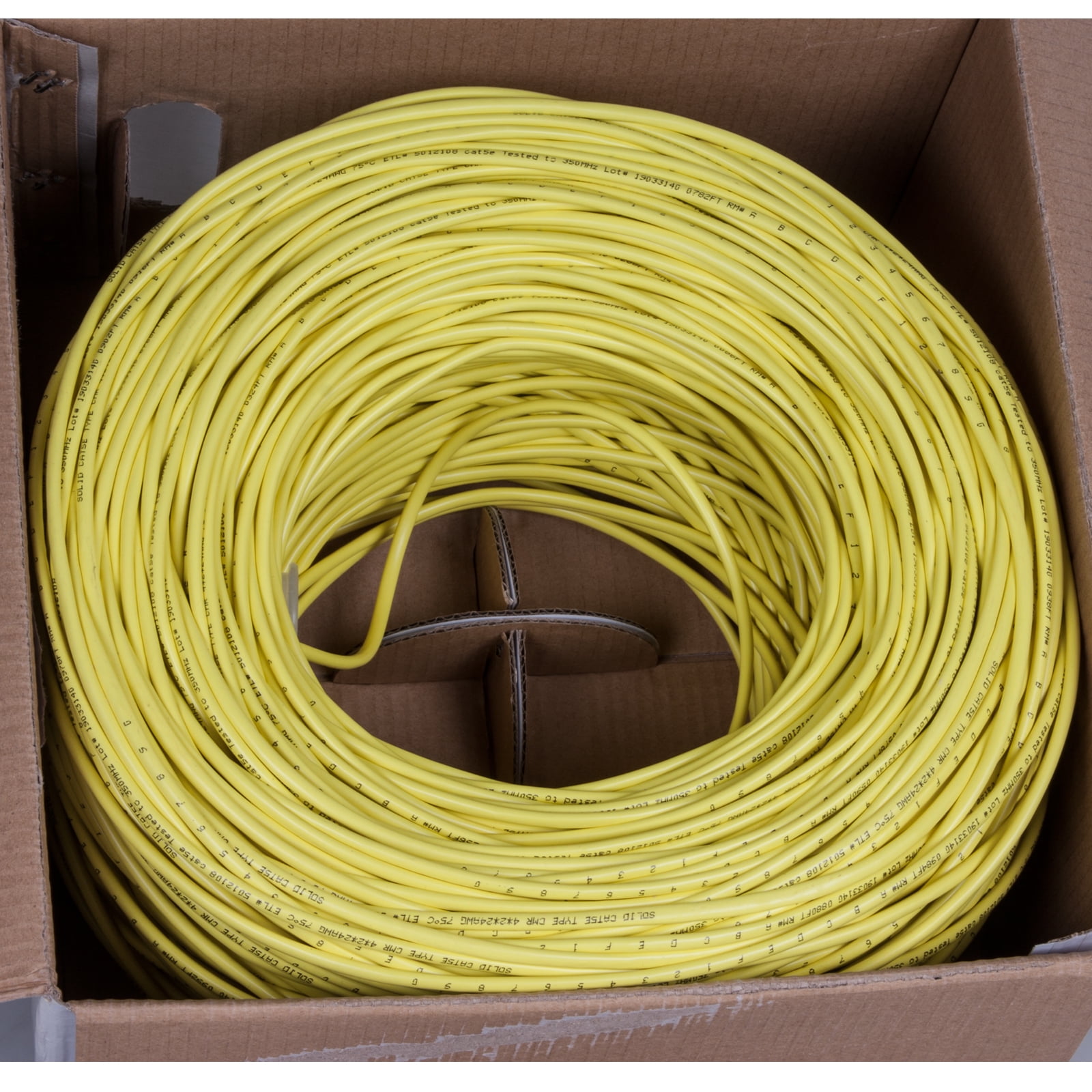 Five Star Cat5e 1000 ft CMR Rated 24AWG Solid Bare Copper Network ...