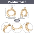 20Pcs Brass Hoop Earring Findings with Latch Back Closure Ring Real 18K ...