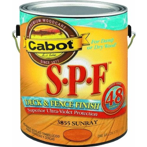 Cabot 13855 1 Gallon, Sunray Spf 48 Deck & Fence Finish - Walmart.com