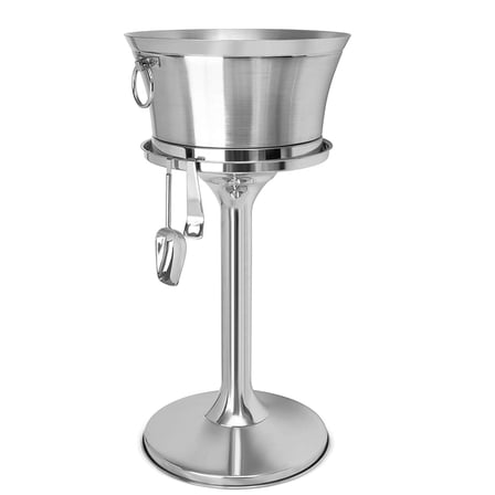 Contemporary Home Living Set of 3 Gray Galvanized Tubs on Stands ...